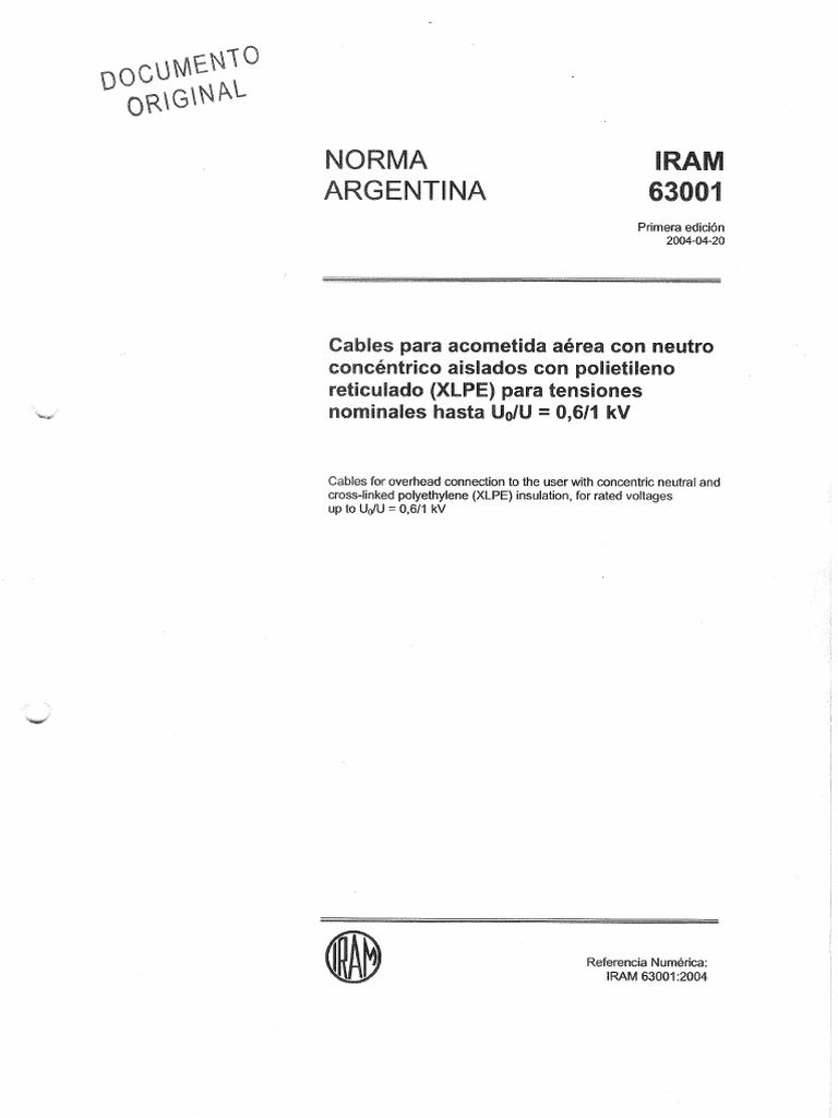 IRAM 63001 - Concentricos | PDF