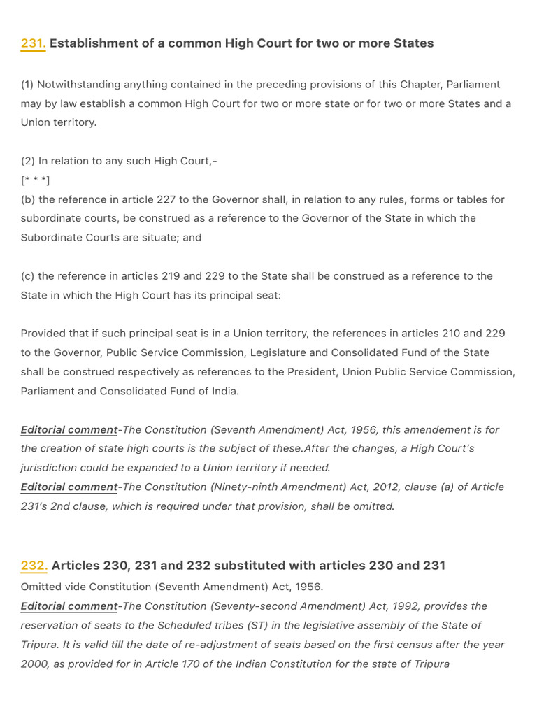 Common High Court for States and UTs | PDF
