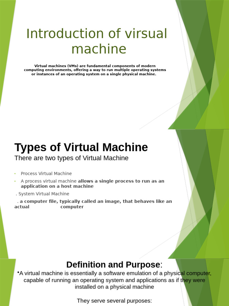 Introduction of Virsual Machine | PDF | Virtual Machine | Virtualization