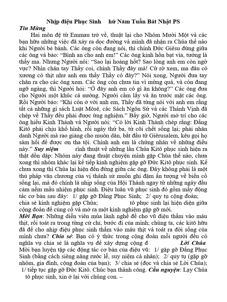 T5 - BNPS-Nhịp Điệu Phục Sinh | PDF
