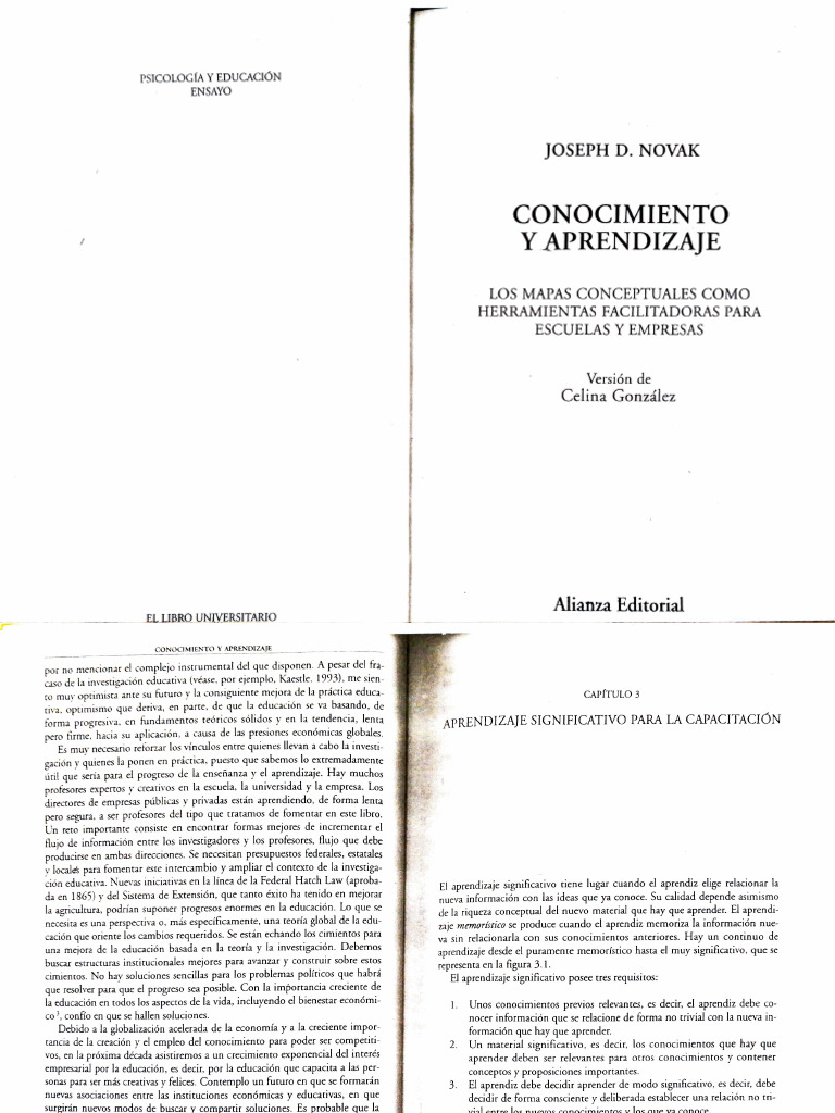 Textos Novak y González García sobre Los mapas conceptuales (excerpt) | PDF