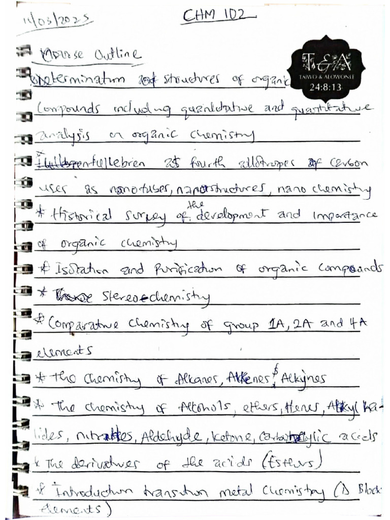 CHM102 - LT1 (11-03-2025) | PDF