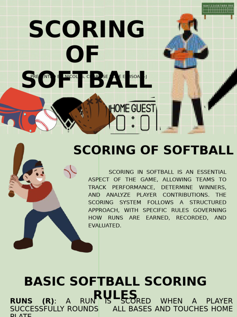 Softball Scoring Rules Explained | PDF