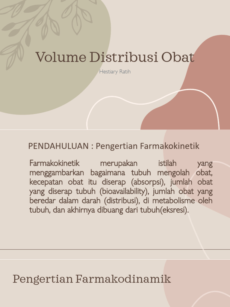 Volume Distribusi Obat | PDF