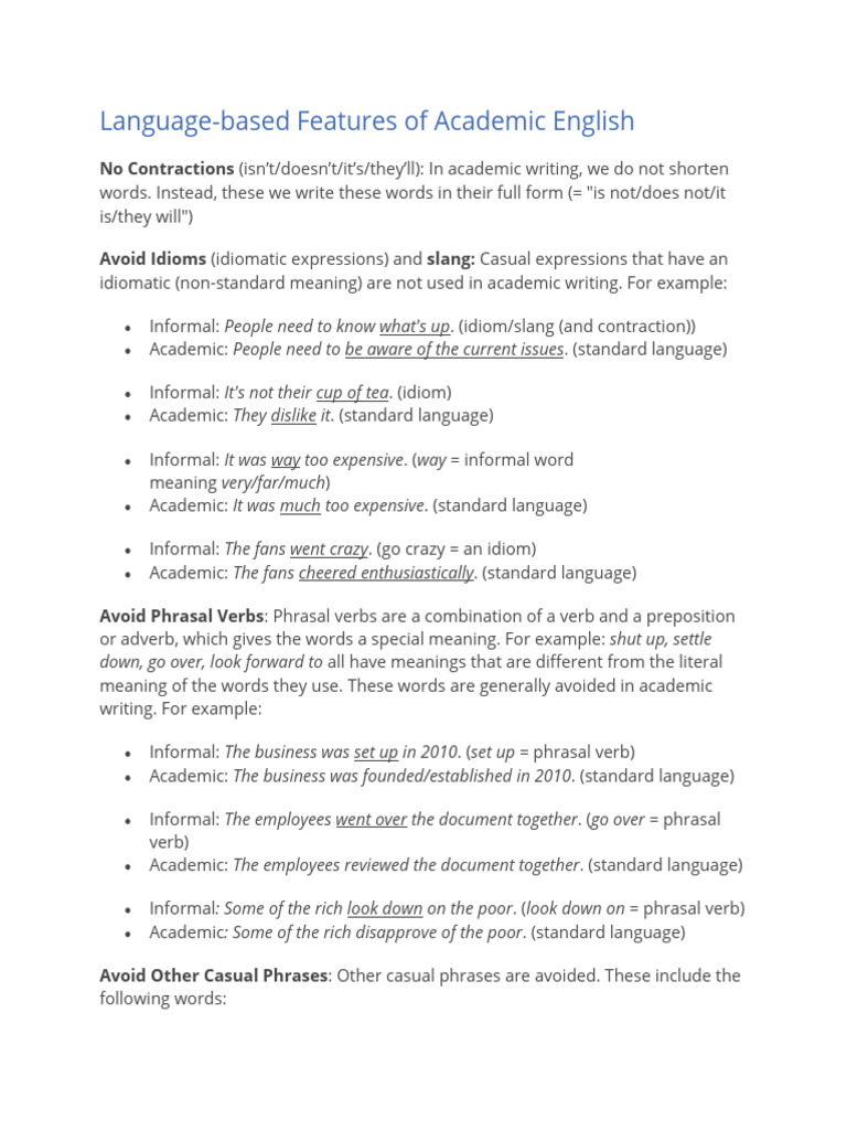 8 - Overview of Academic Language | PDF | Idiom | Syntax
