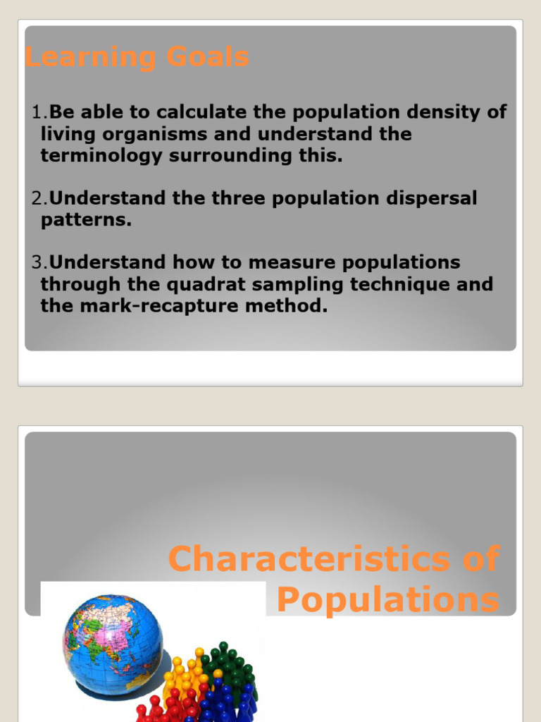 Characteristics of Populations | PDF | Population | Species