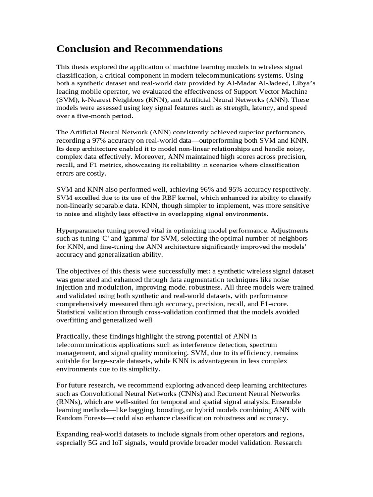 Machine Learning in Wireless Signal Classification | PDF | Support ...