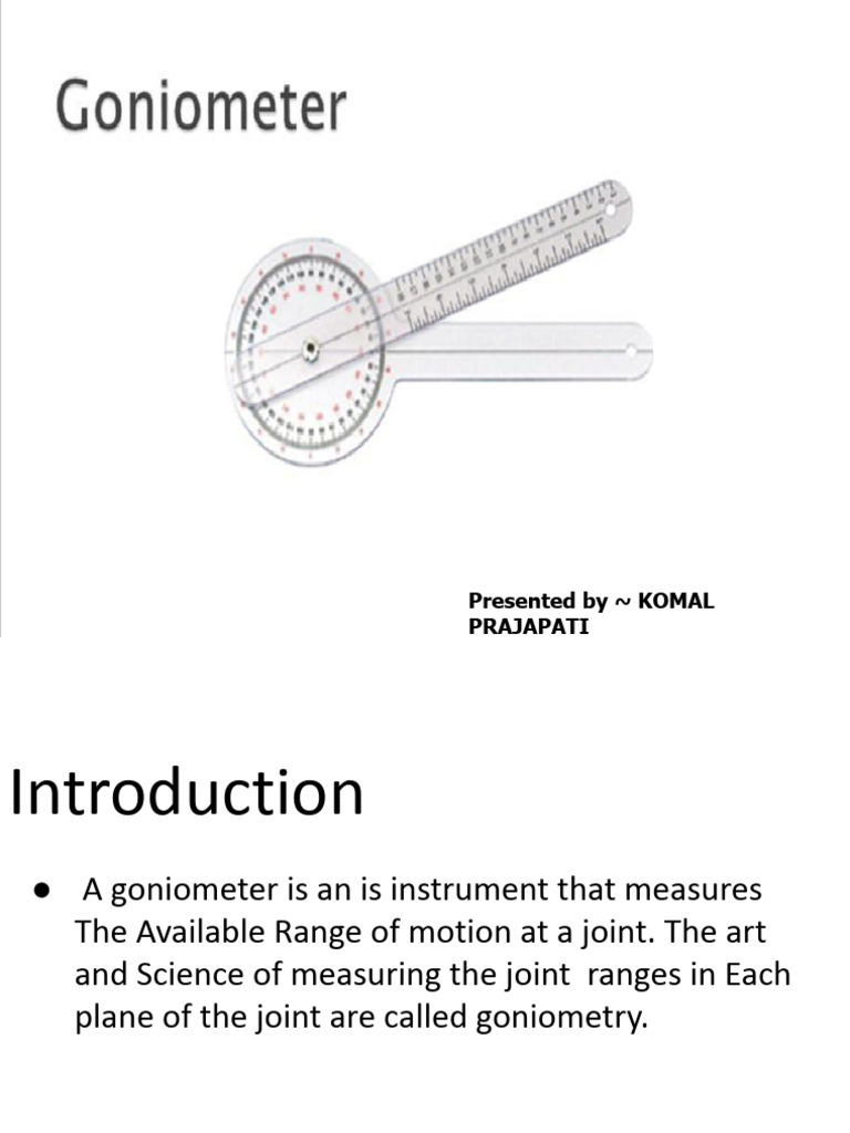 Understanding Goniometry and Joint Motion | PDF