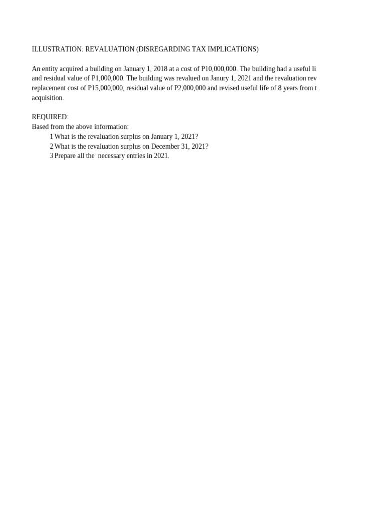 Revaluation Accounting for Assets | PDF | Depreciation | Deferred Tax