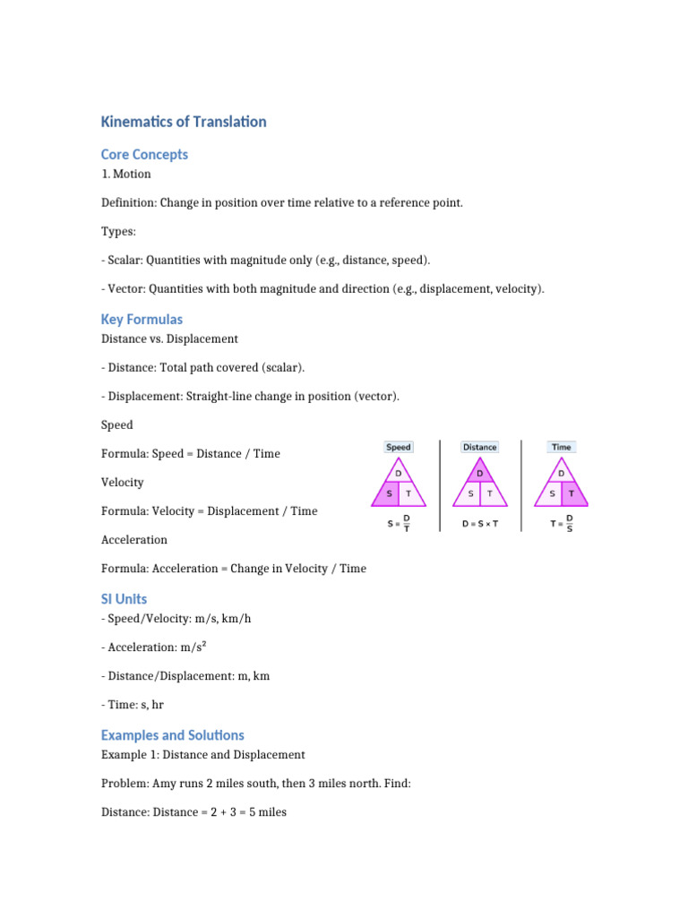 Kinematics and Newton Laws Notes | PDF | Force | Velocity