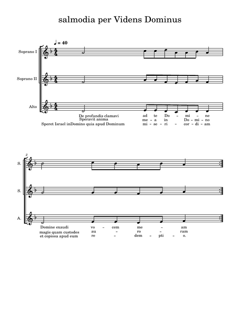 Salmodia Per Videns Dominus | PDF