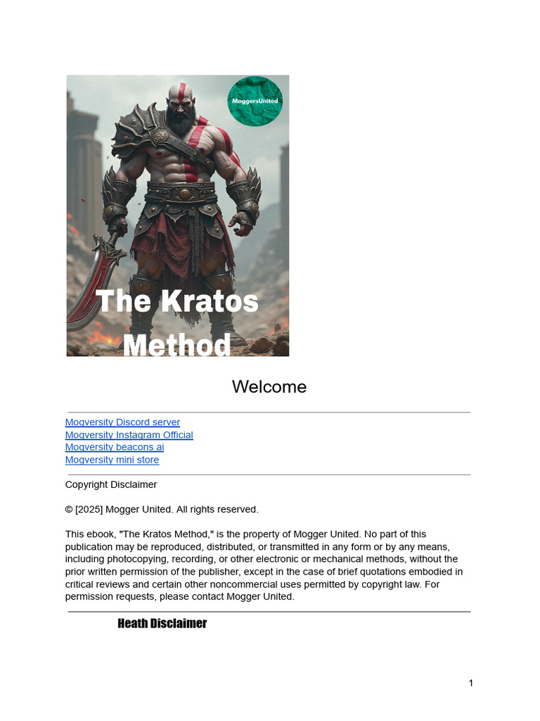 The Kratos Method | PDF | Strength Training | High Intensity Interval Training