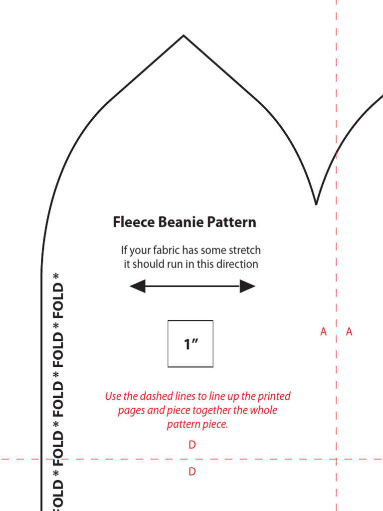 LETTER Fleece Beanie Pattern | PDF