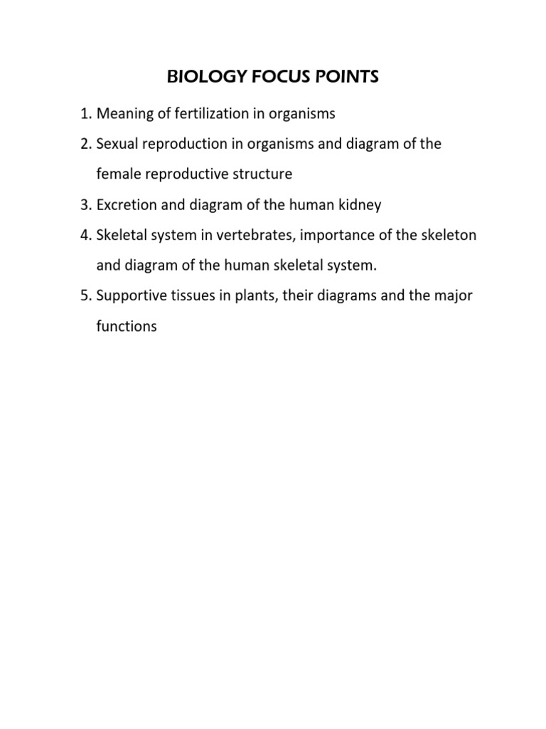 Key Biology Concepts and Diagrams | PDF