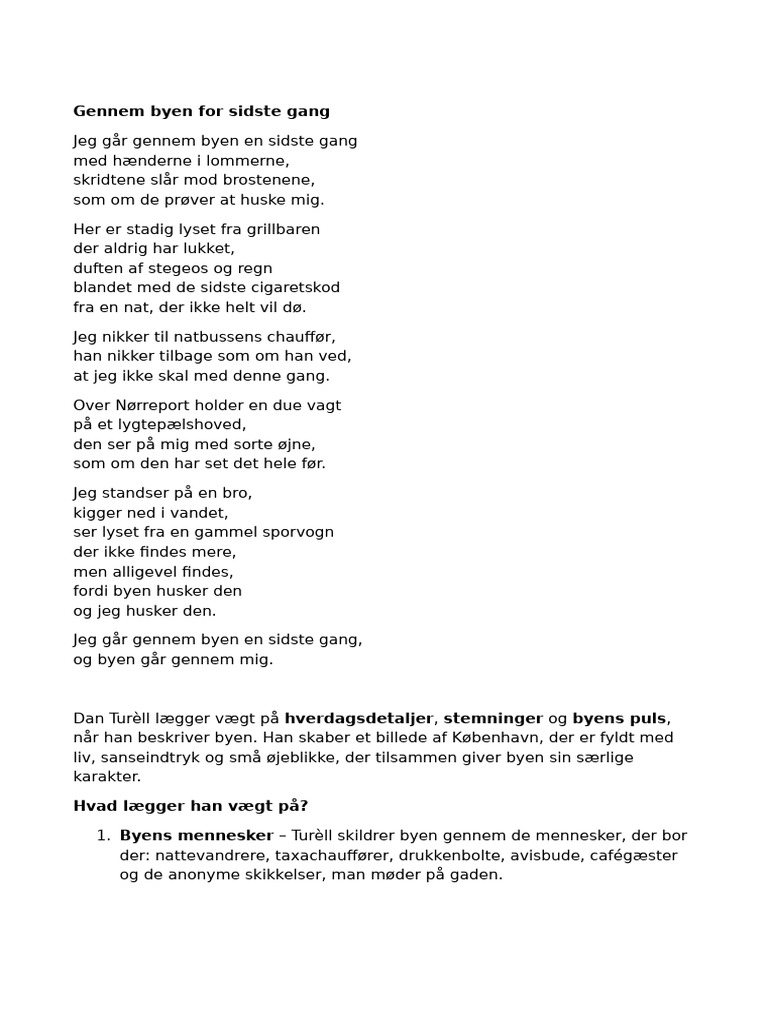 Gennem Byen For Sidste Gang | PDF