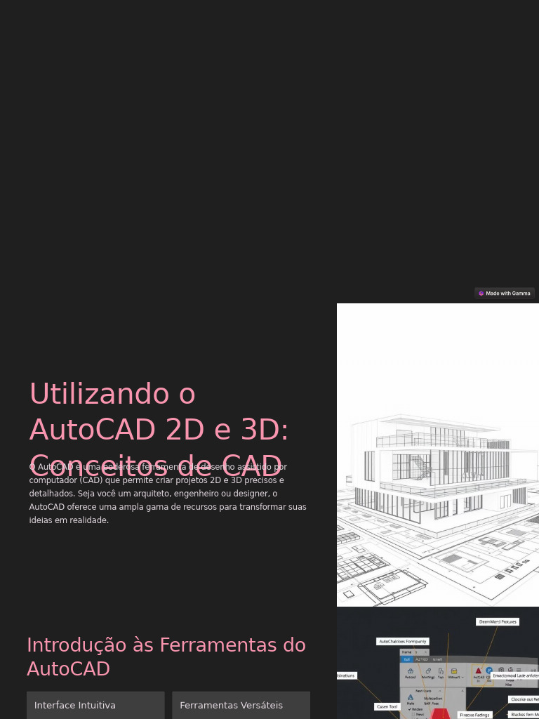 Utilizando o AutoCAD 2D e 3D Conceitos de CAD | PDF | Auto Cad ...