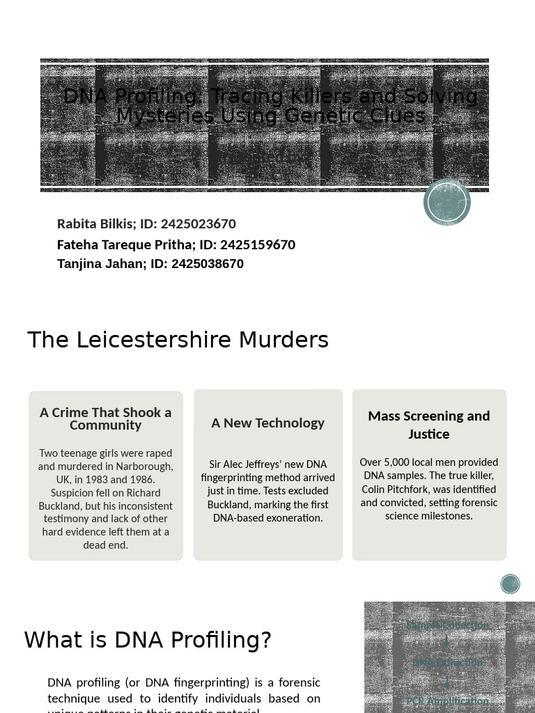 DNA Profiling in Forensic Science | PDF | Dna Profiling | Microsatellite