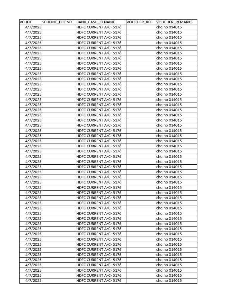 MAR 2025 HDFC SL General Voucher Creation | PDF