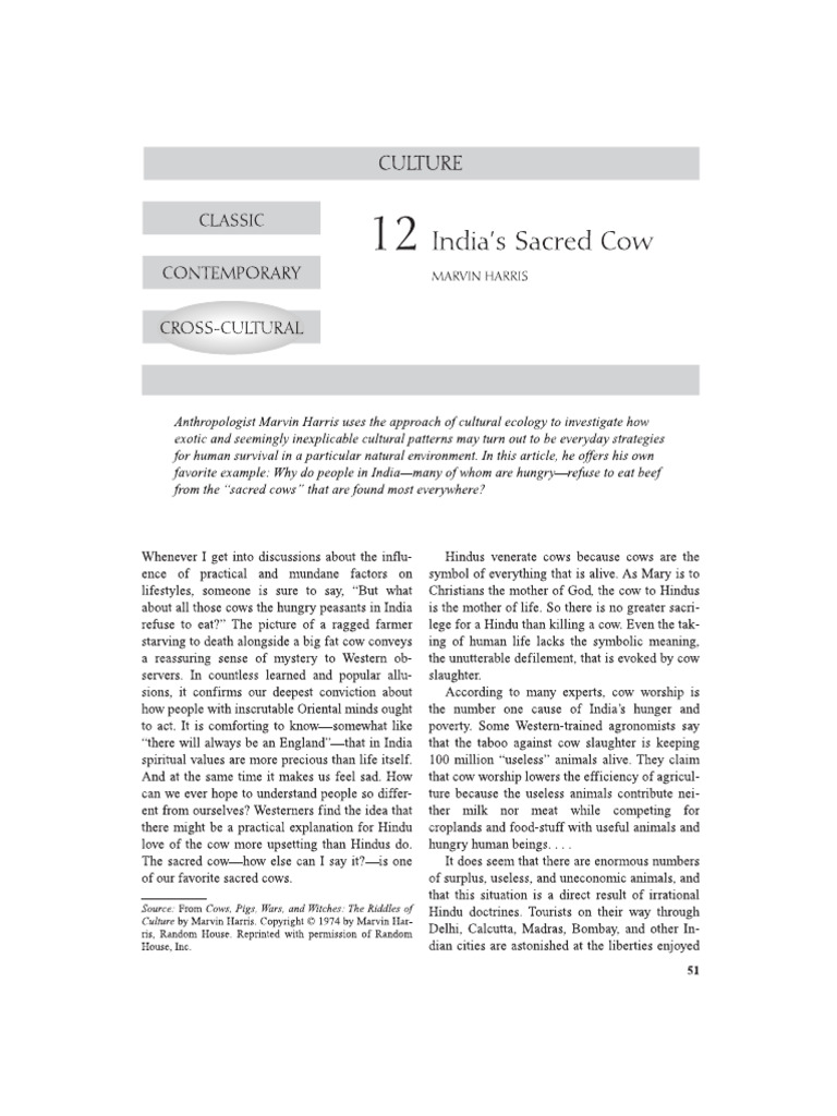 India's Sacred Cow - w2 | PDF