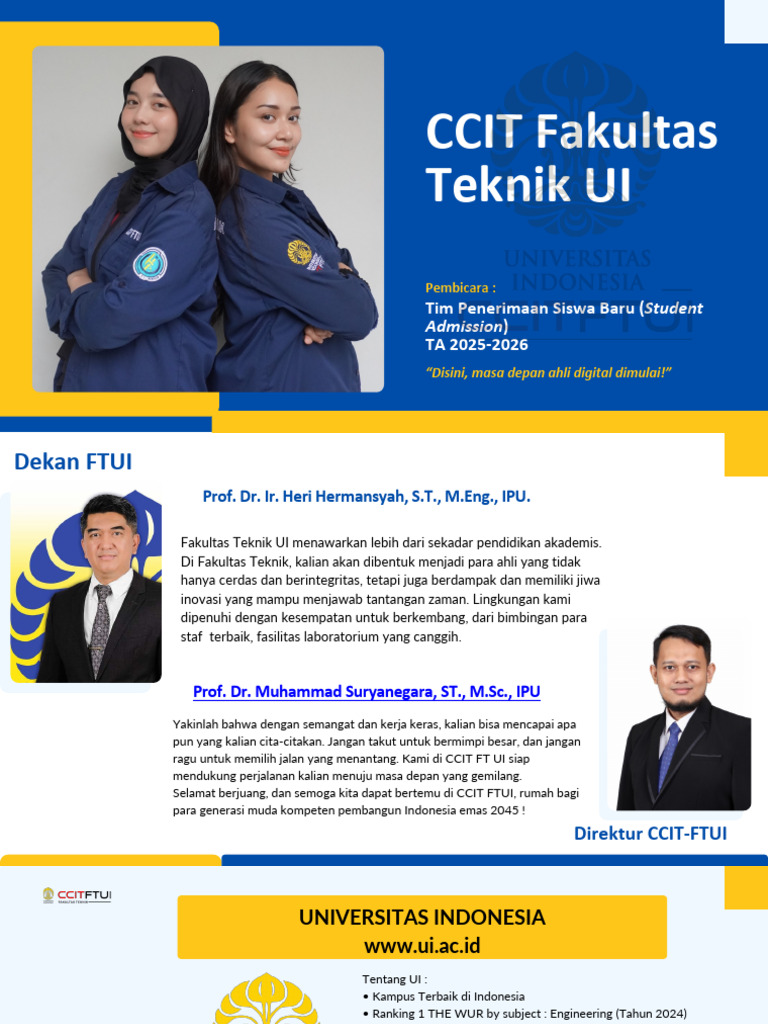 Program CCIT FTUI: Pendidikan IT Terdepan | PDF