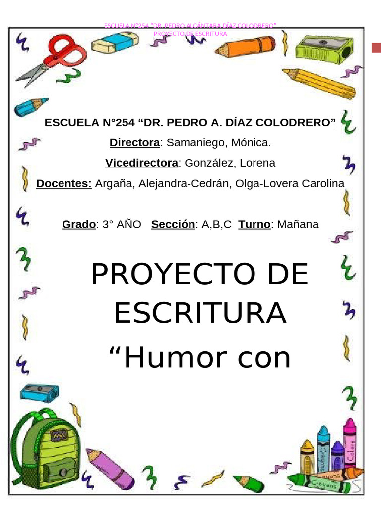 Proyecto Escritura 2025 | PDF