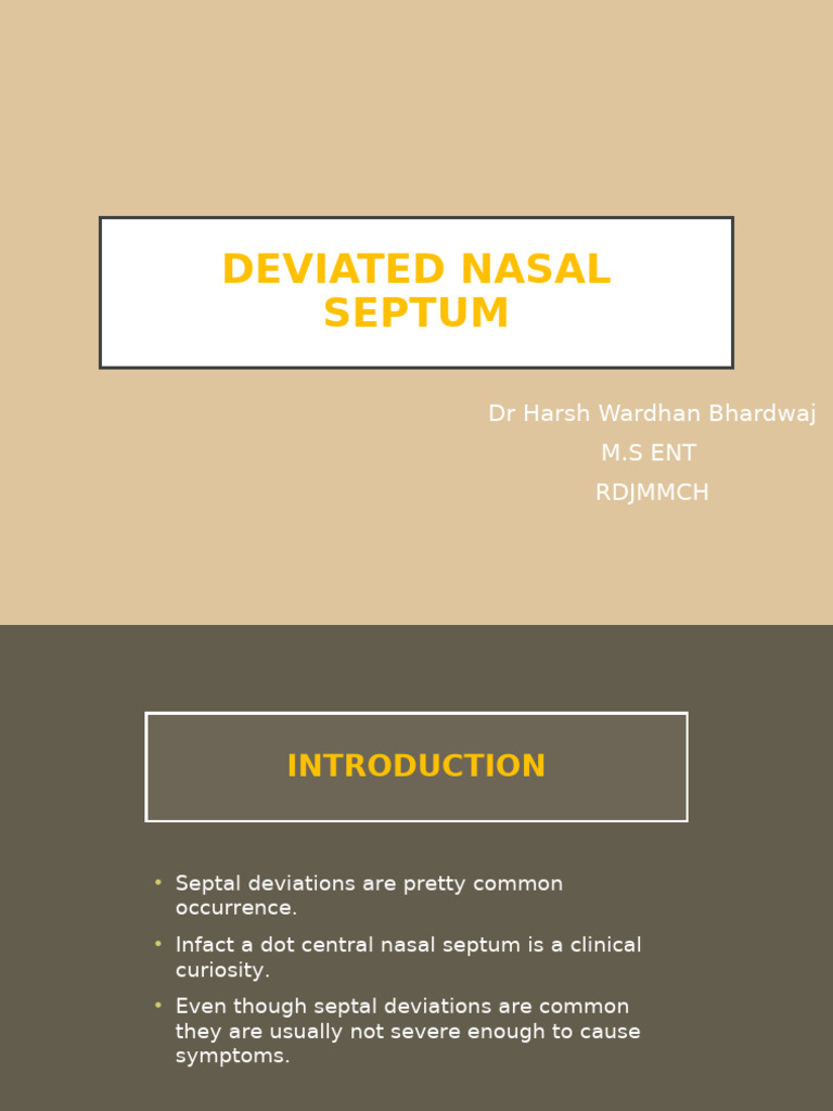 Understanding Deviated Nasal Septum | PDF | Human Nose | Rhinology