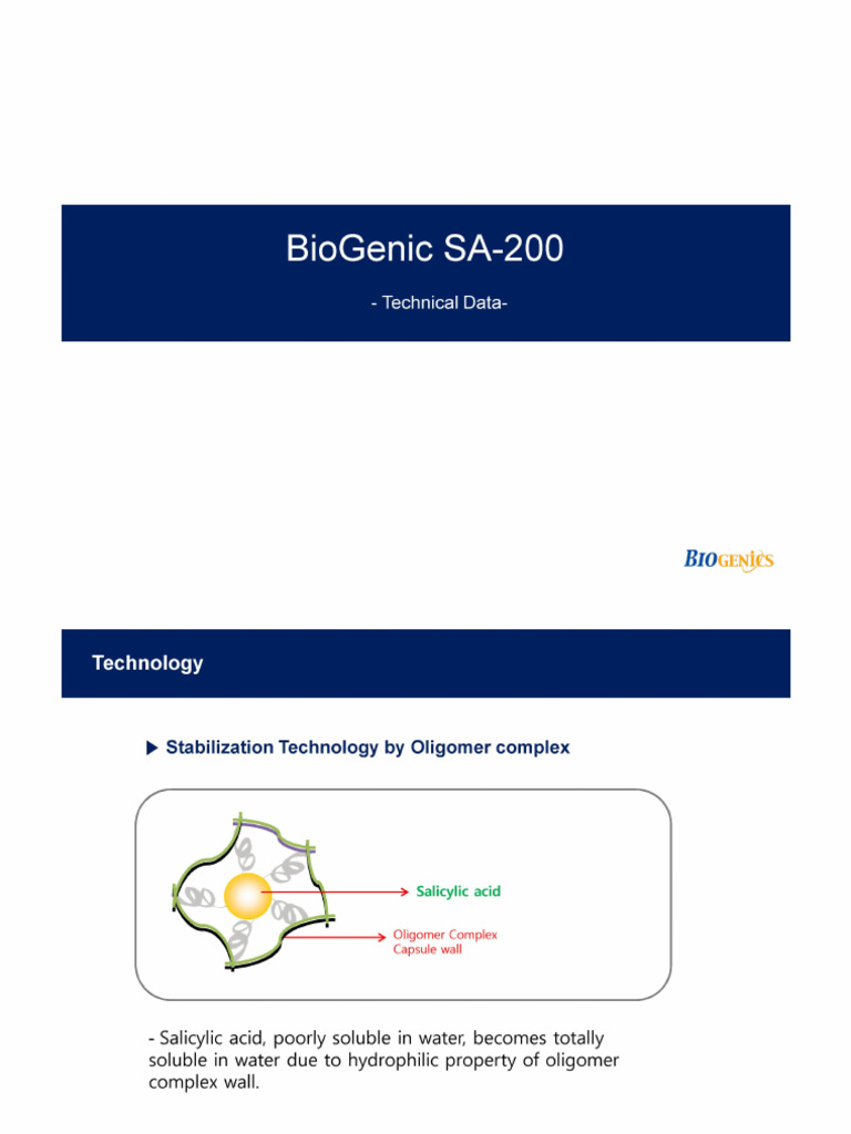 BioGenic SA-200 - TDS | PDF