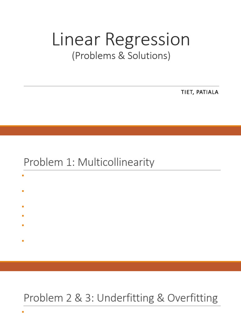 9 - Linear Regression-Problems and Solutions | PDF | Multicollinearity | Regression Analysis