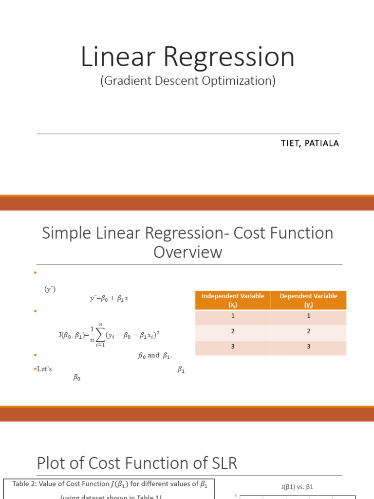 8 - Linear Regression - Gradient Descent Method | PDF | Mathematics Of Computing | Computational ...