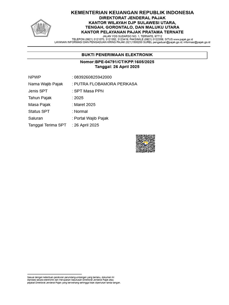 Bpe SPT Masa Bulan Maret 2025 | PDF