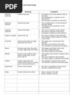 Directional Terms Worksheet | PDF | Anatomical Terms Of Location | Elbow