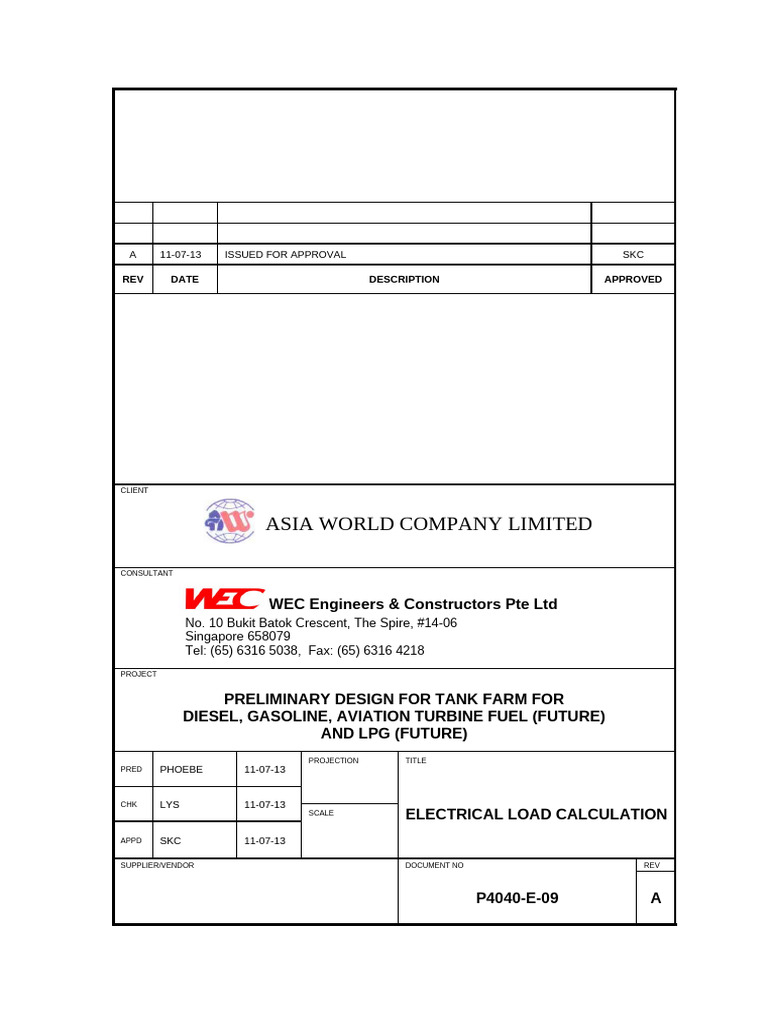 P4040-E-09 - Electrical Load Calculation | PDF