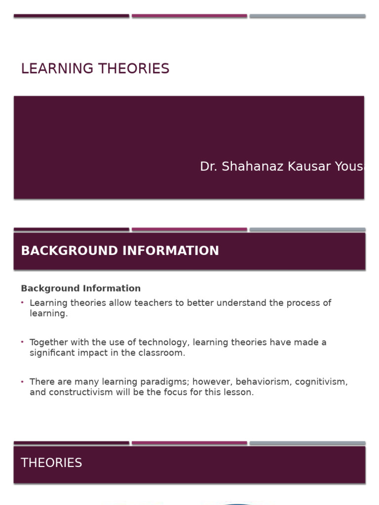 2c. Learning Theories 1 | PDF | Constructivism (Philosophy Of Education ...