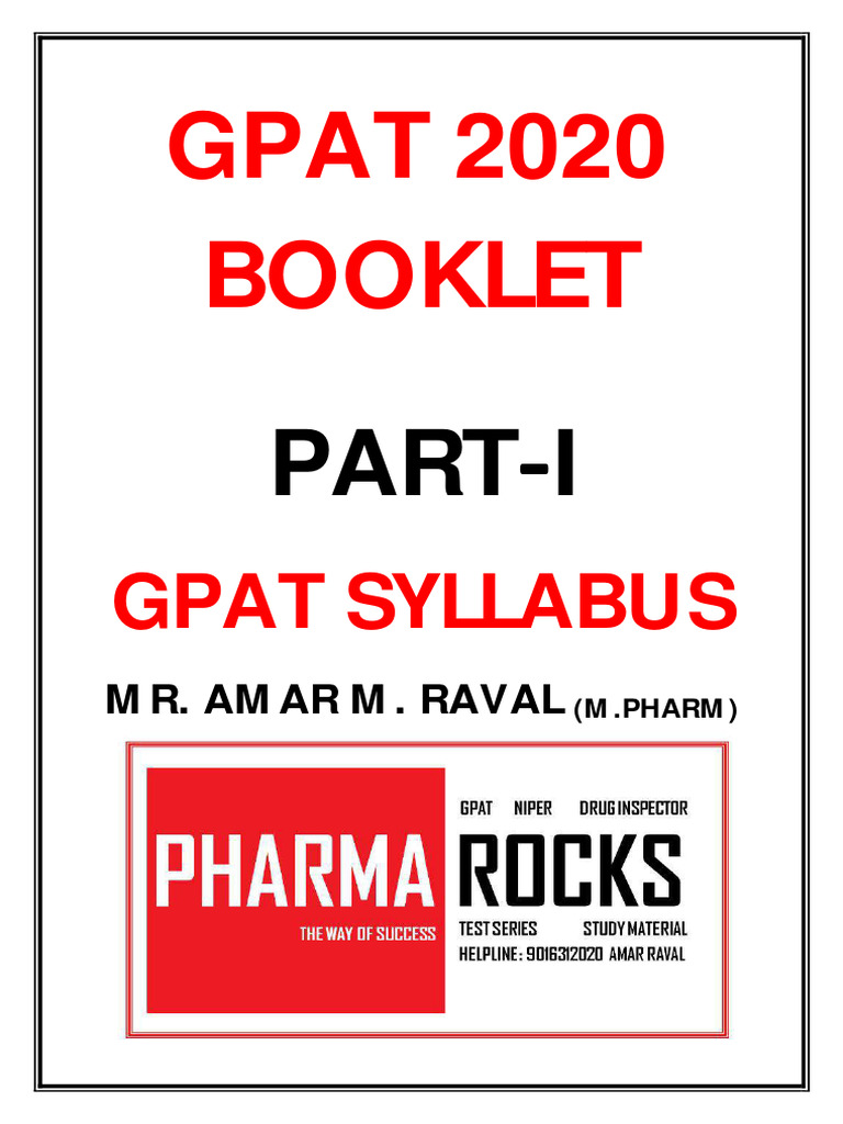 Pharmarocks GPAT Study Material 2020 | PDF | Evaporation | Chemical Reactions