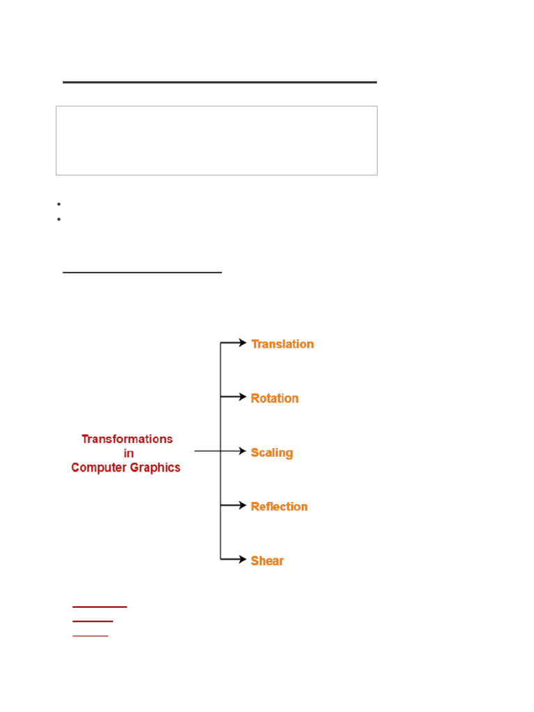 2d Transformation In Computer Graphics Pdf 2 D Computer Graphics