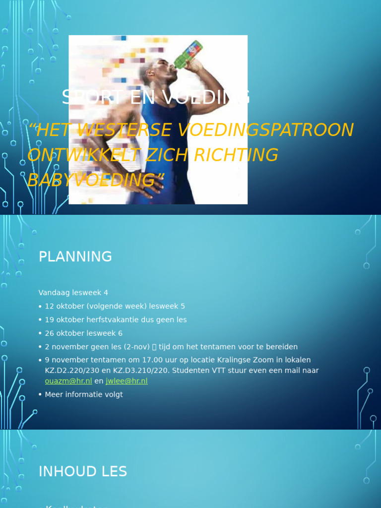 Sport en Voeding Les 4 STUDENTVERSIE | PDF