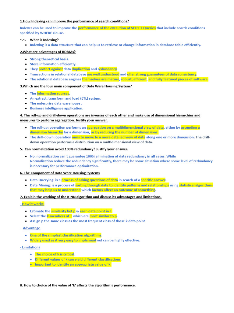 Important Question 351 | PDF | Database Index | Relational Database