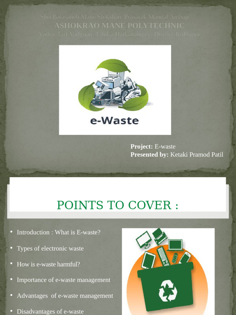 Ewaste Management | PDF