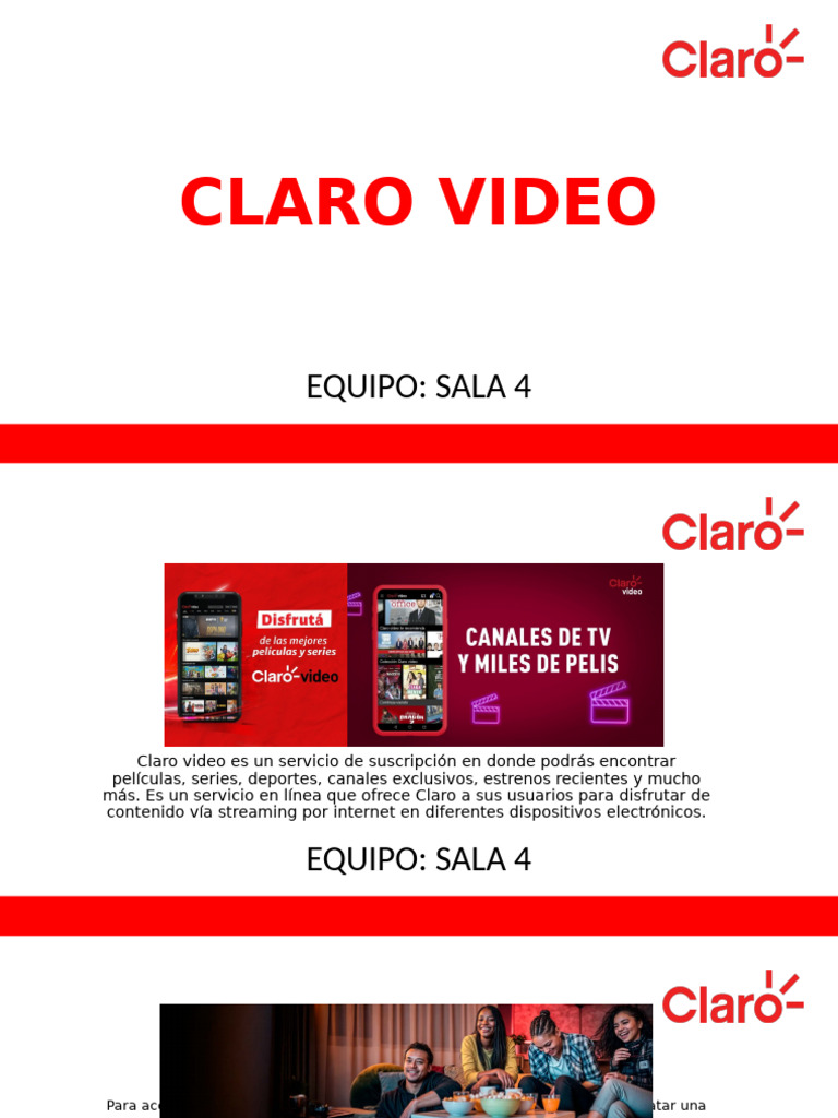 Claro Video | PDF | Aplicación movil | Streaming Media