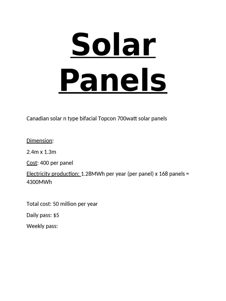 Solar Panels | PDF