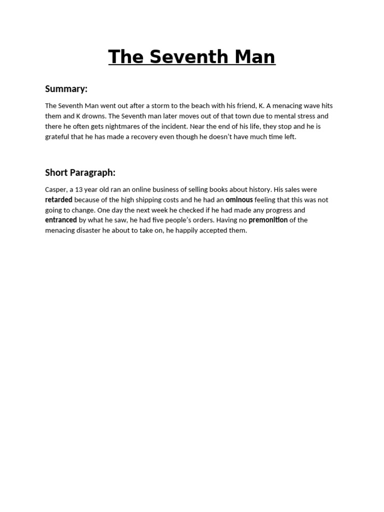 The Seventh Man | PDF