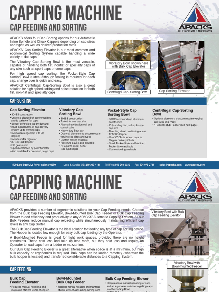 Cap Sorting and Feeding For Print | PDF | Rectifier | Elevator