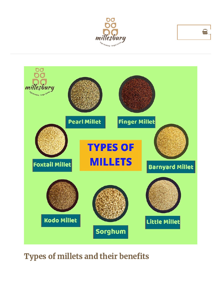 Types of Millets and Their Benefits - Millesbury | PDF