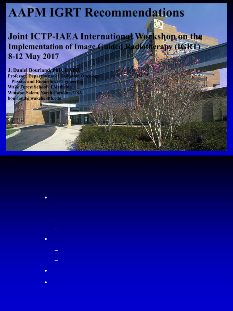 2.1 AAPM Recommendations On IGRT | PDF | Medical Physics | Ct Scan