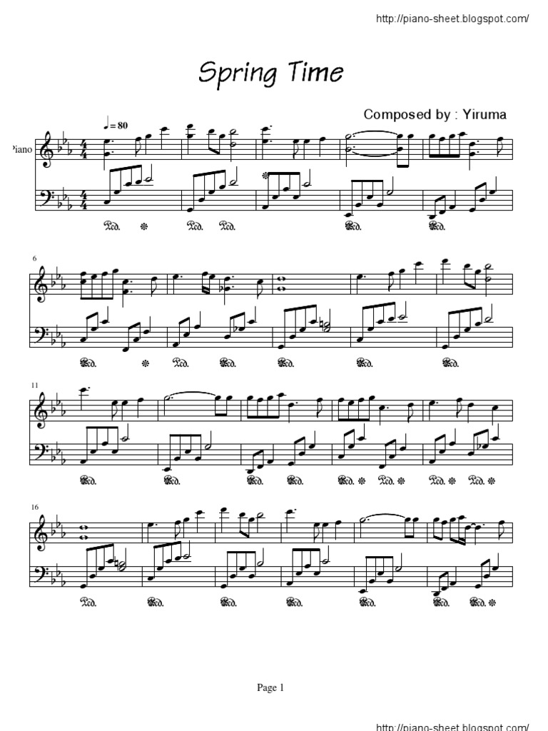 Yiruma - Spring Time | PDF | Leisure