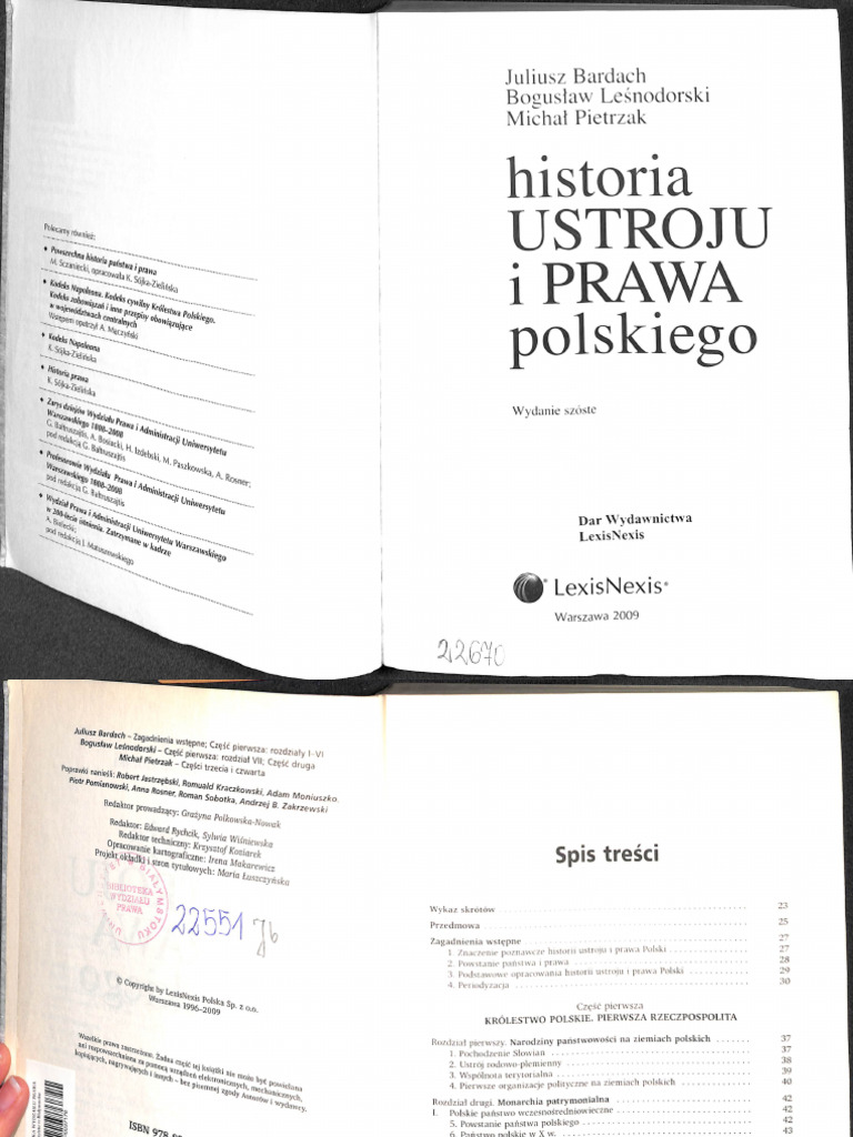 Historia Ustroju I Prawa Polskiego - Bardach | PDF