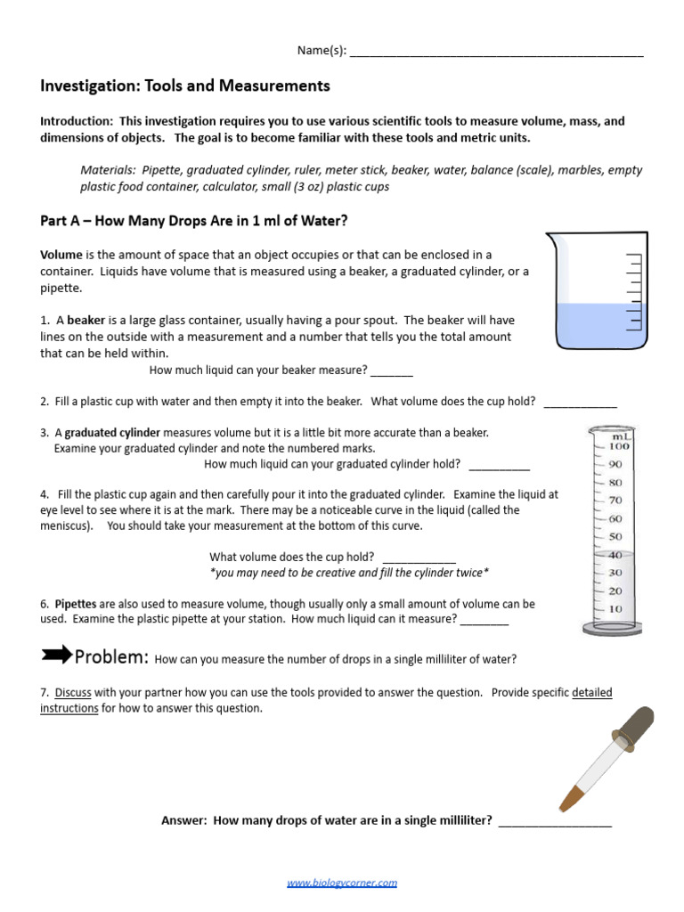 Measuring Volume, Mass, and Dimensions | PDF | Volume | Litre