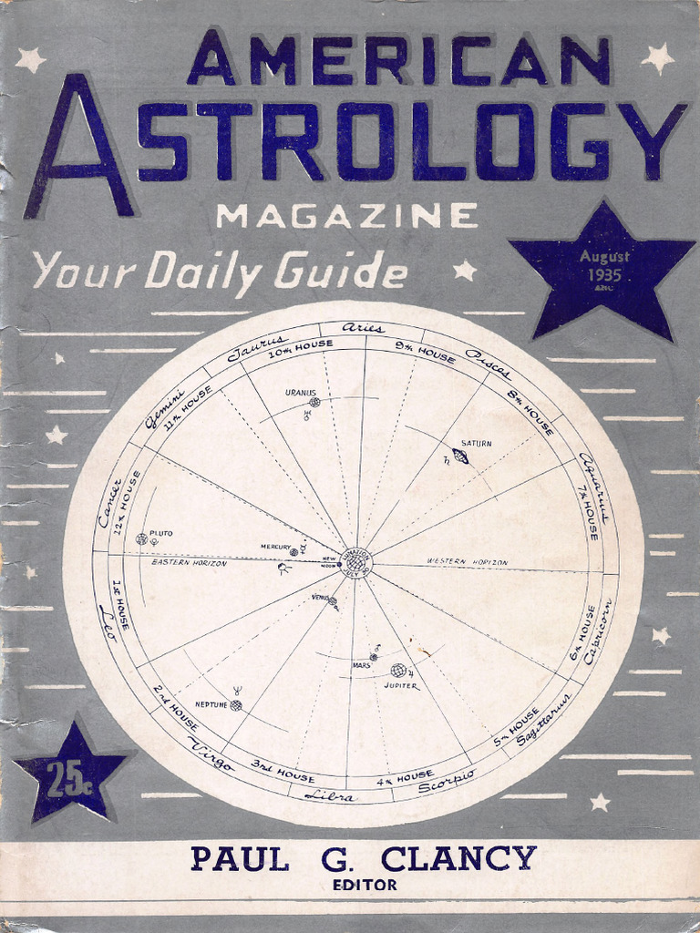 IAPSOP-american Astrology v3 n6 Aug 1935 | PDF | Fringe Science ...