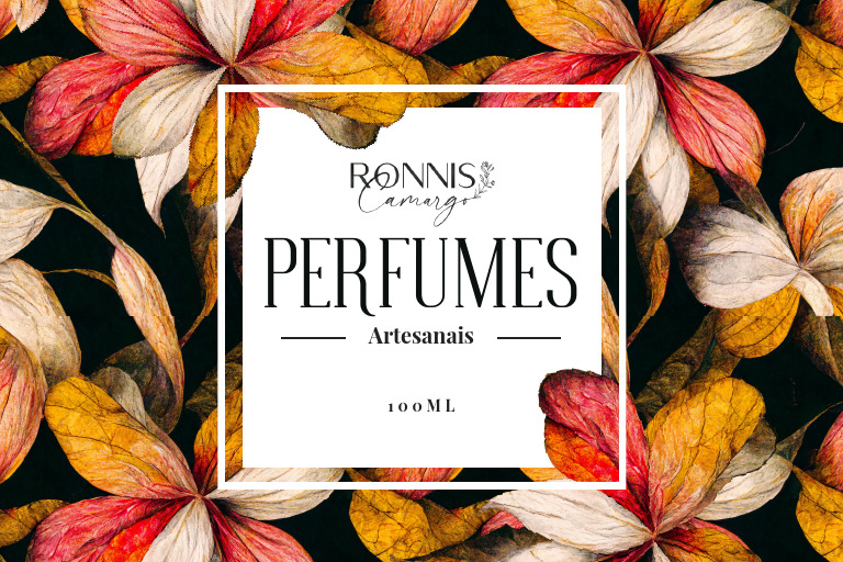 Rótulo para perfume floral elegante branco e verde | PDF