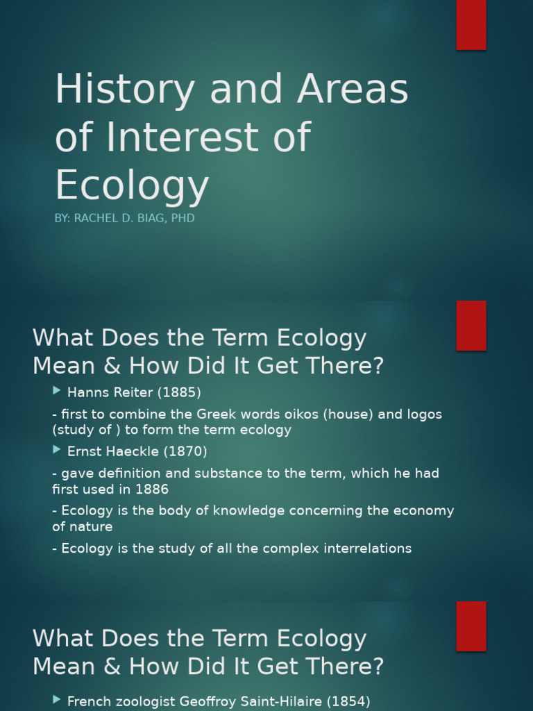 Overview of Ecology's History and Focus Areas | PDF | Ecology | Ecosystem